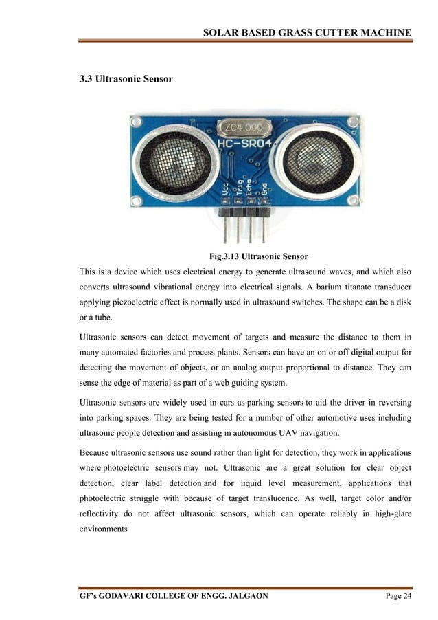 SOLAR BASED GRASS CUTTER MACHINE | PDF