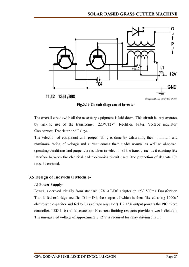 SOLAR BASED GRASS CUTTER MACHINE | PDF