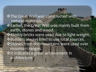 The Great Wall of China | PPTX