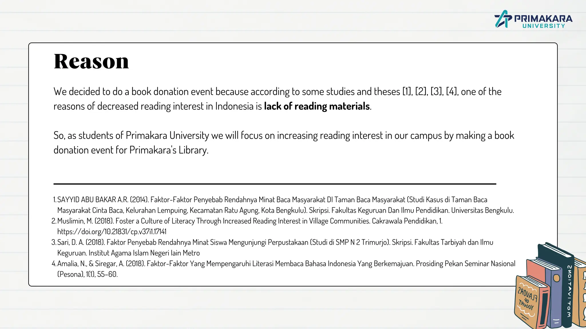 Learning English by Project Based Learning: Reading is a Passport to ...