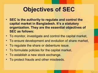 Presentation on:Bangladesh Securities and Exchange Commission | PPT