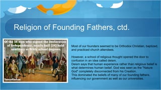 Christianity and America Presentation: Group A | PPTX