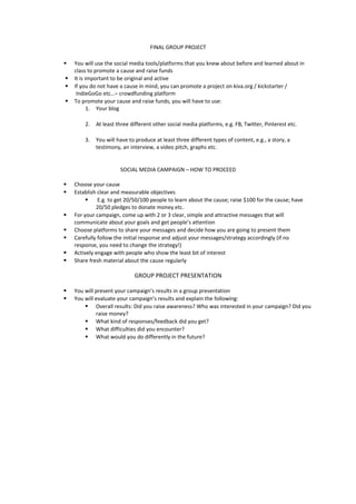 Final group project instructions | DOC