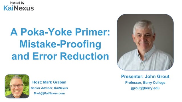 A Poka-Yoke Primer: Mistake-Proofing and Error Reduction | PDF ...