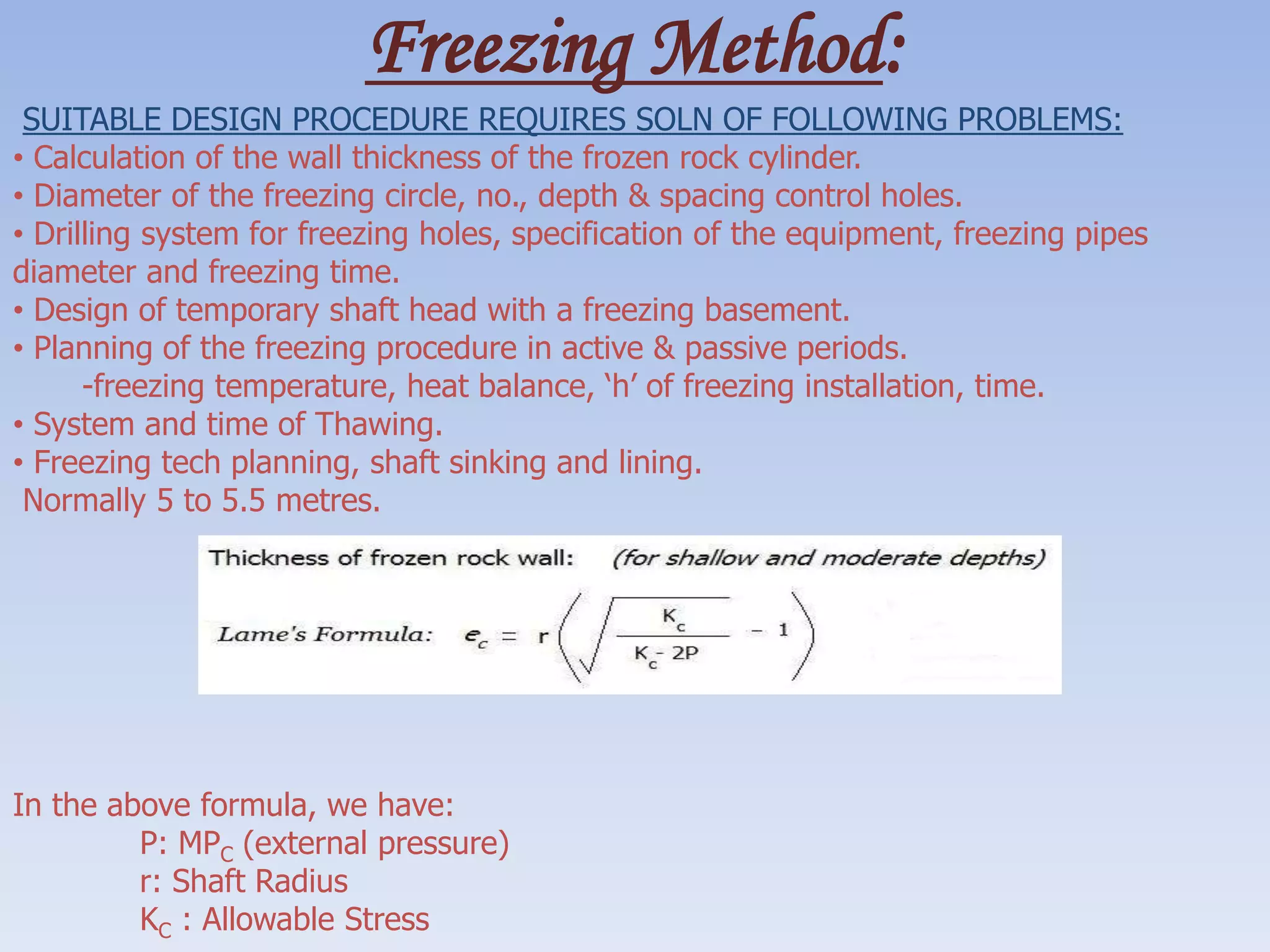 Final grouting freezing | PPT