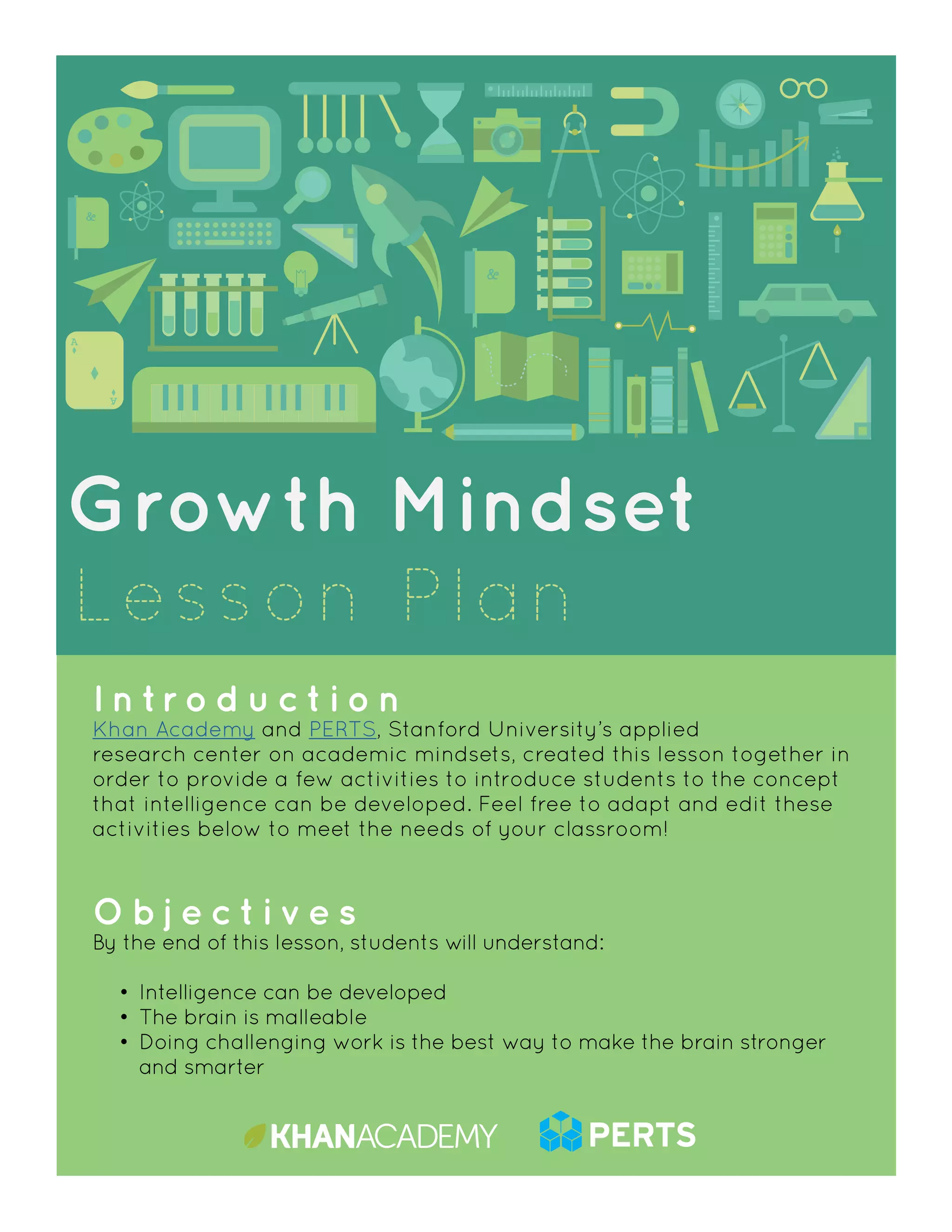 Final growth mindset lesson plan (april 2015) | PDF