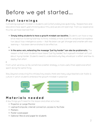 Final growth mindset lesson plan (april 2015) | PDF