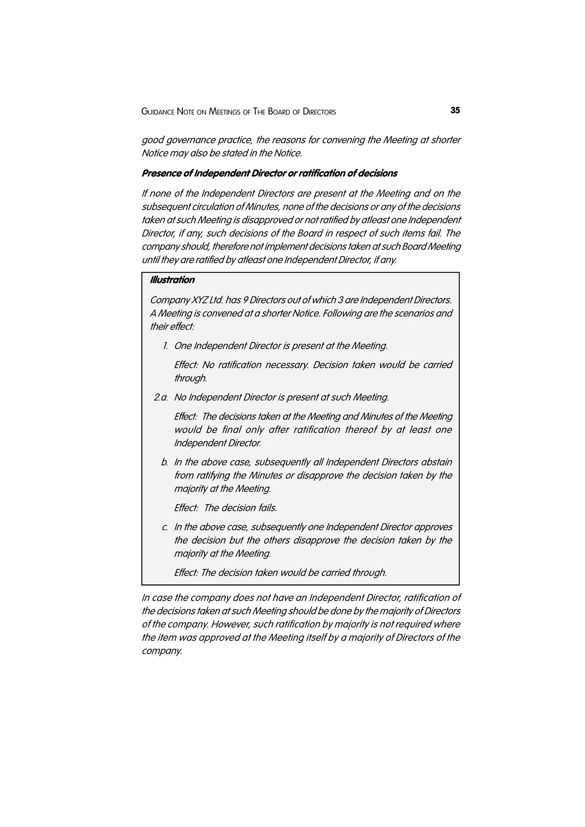 Final guidance note on meeting of the board of directors by ICSI | PDF
