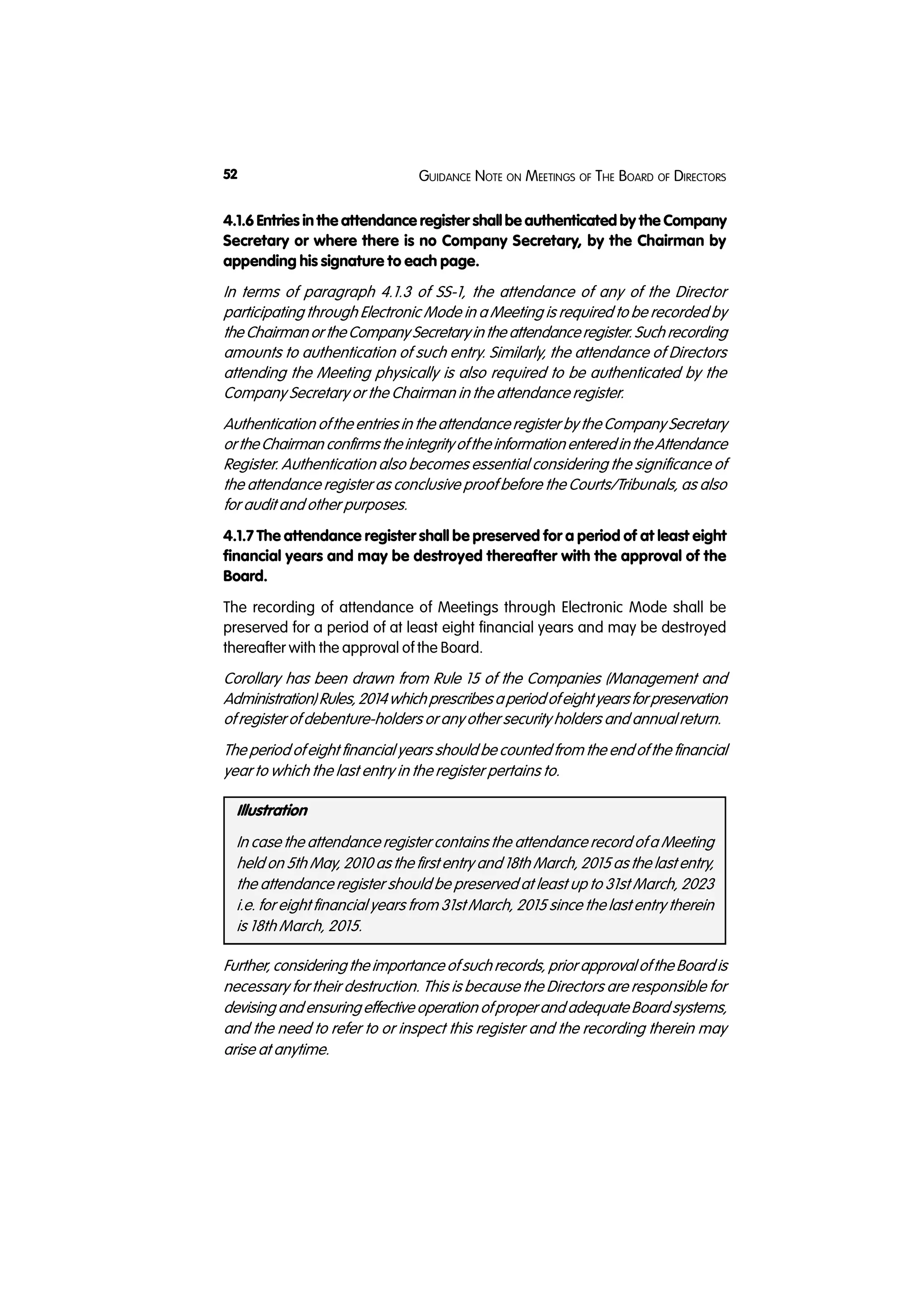 Final guidance note on meeting of the board of directors by ICSI | PDF