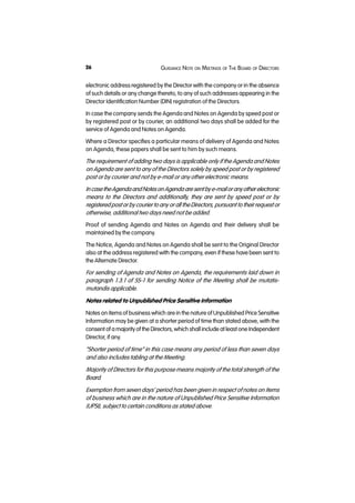 Final guidance note on meeting of the board of directors by ICSI | PDF