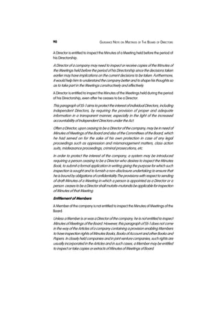 Final guidance note on meeting of the board of directors by ICSI | PDF