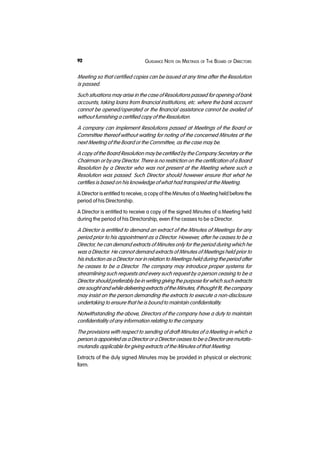 Final guidance note on meeting of the board of directors by ICSI | PDF