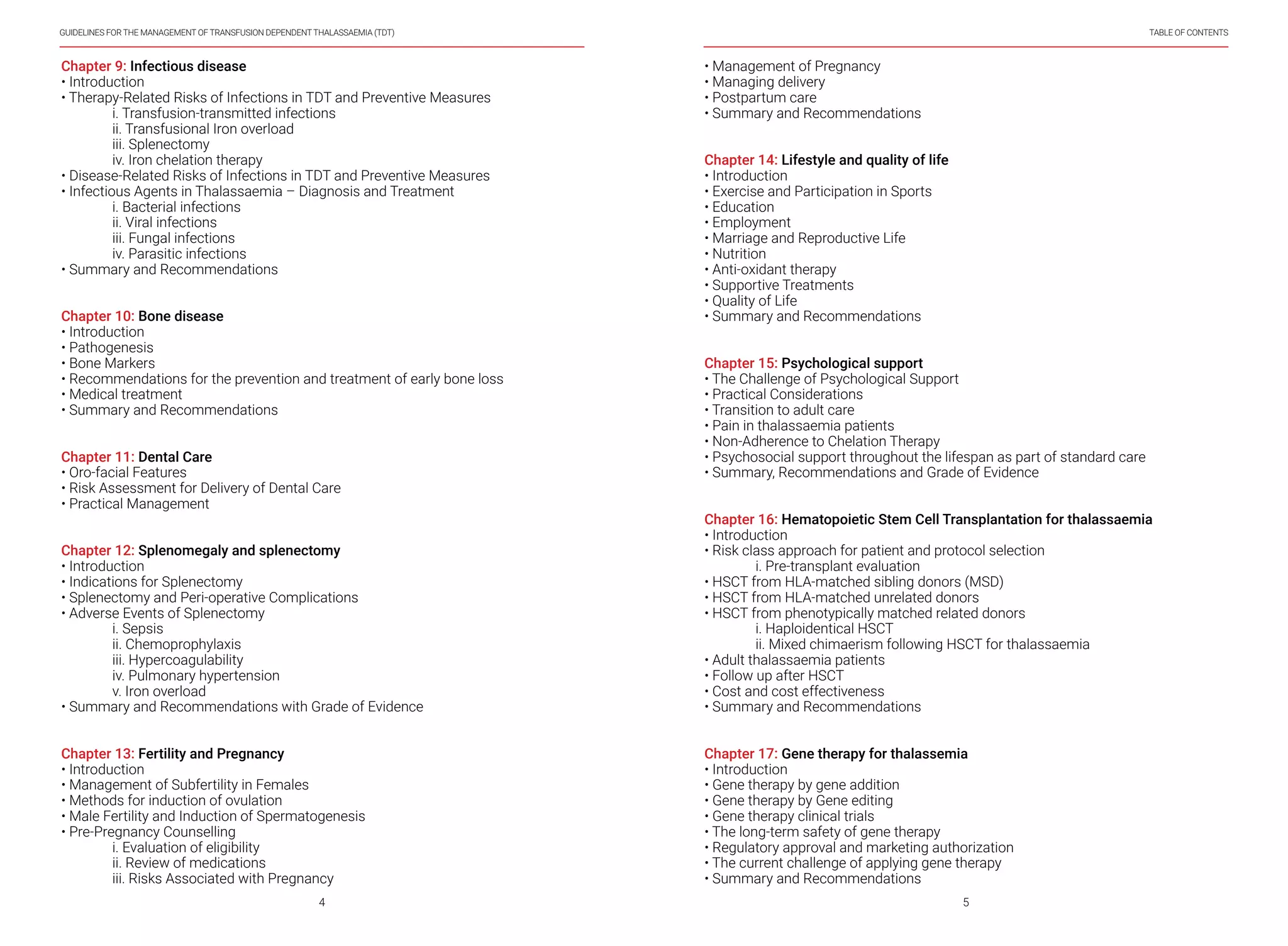Guidelines for the Management of Transfusion Dependent Thalassaemia ...