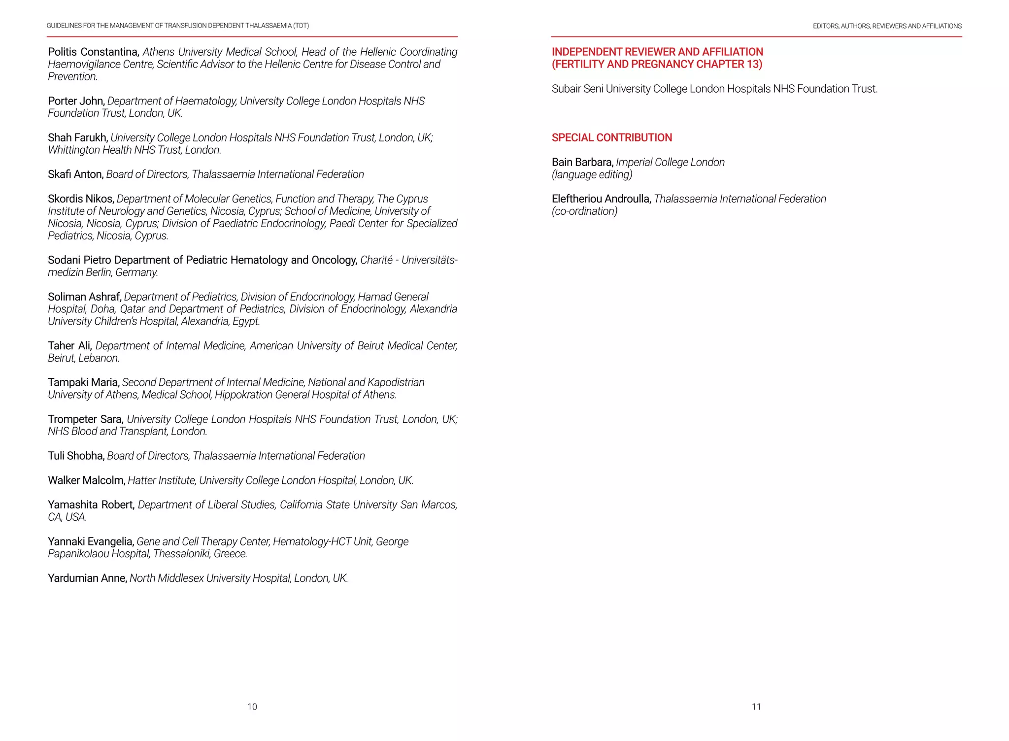 Guidelines for the Management of Transfusion Dependent Thalassaemia ...