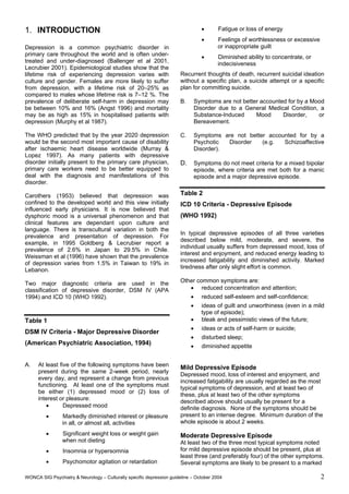 culture & depression Wonca guideline | PDF