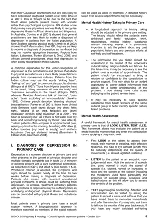 culture & depression Wonca guideline | PDF