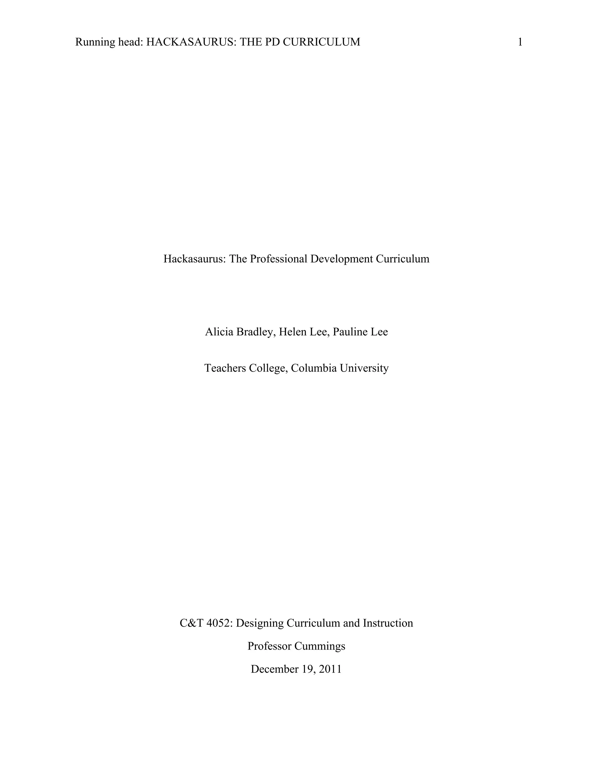 Hackasaurus Professional Development Curriculum | PDF | Web Development ...