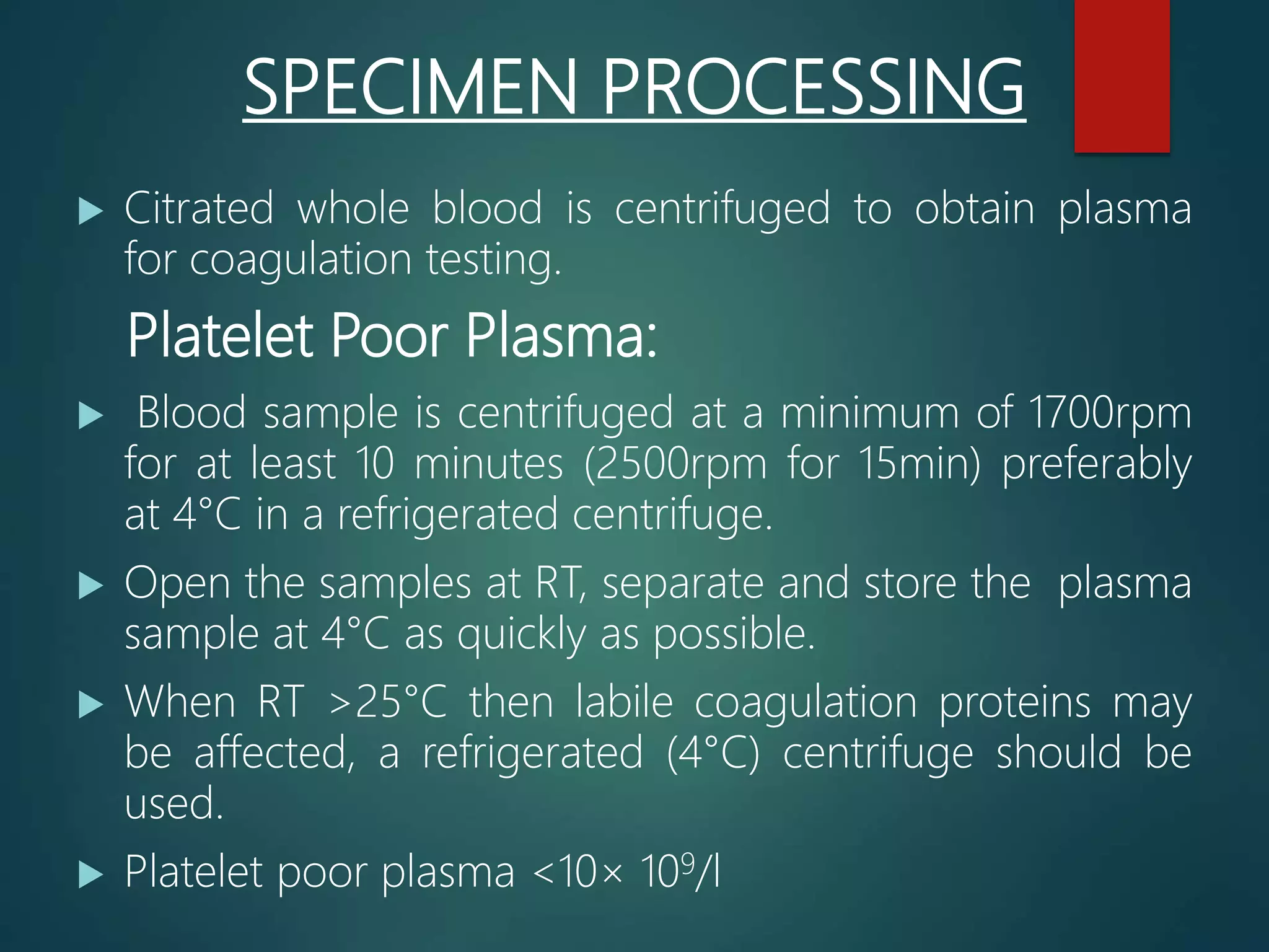 Laboratory investigations in coagulation disorders | PPTX