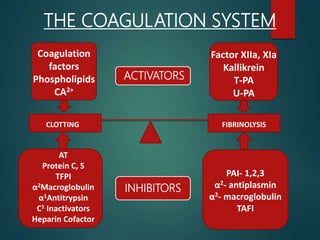Laboratory investigations in coagulation disorders | PPTX