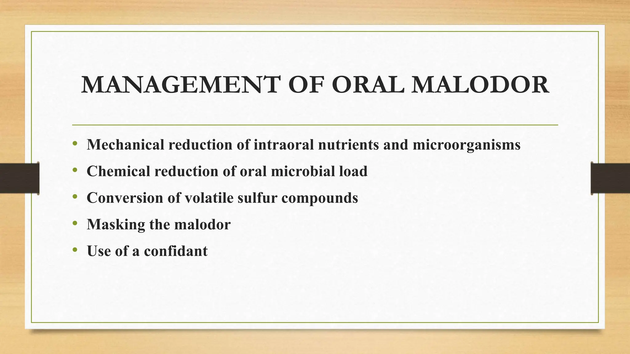 HALITOSIS_ diagnosis and management of halitosis | PPTX