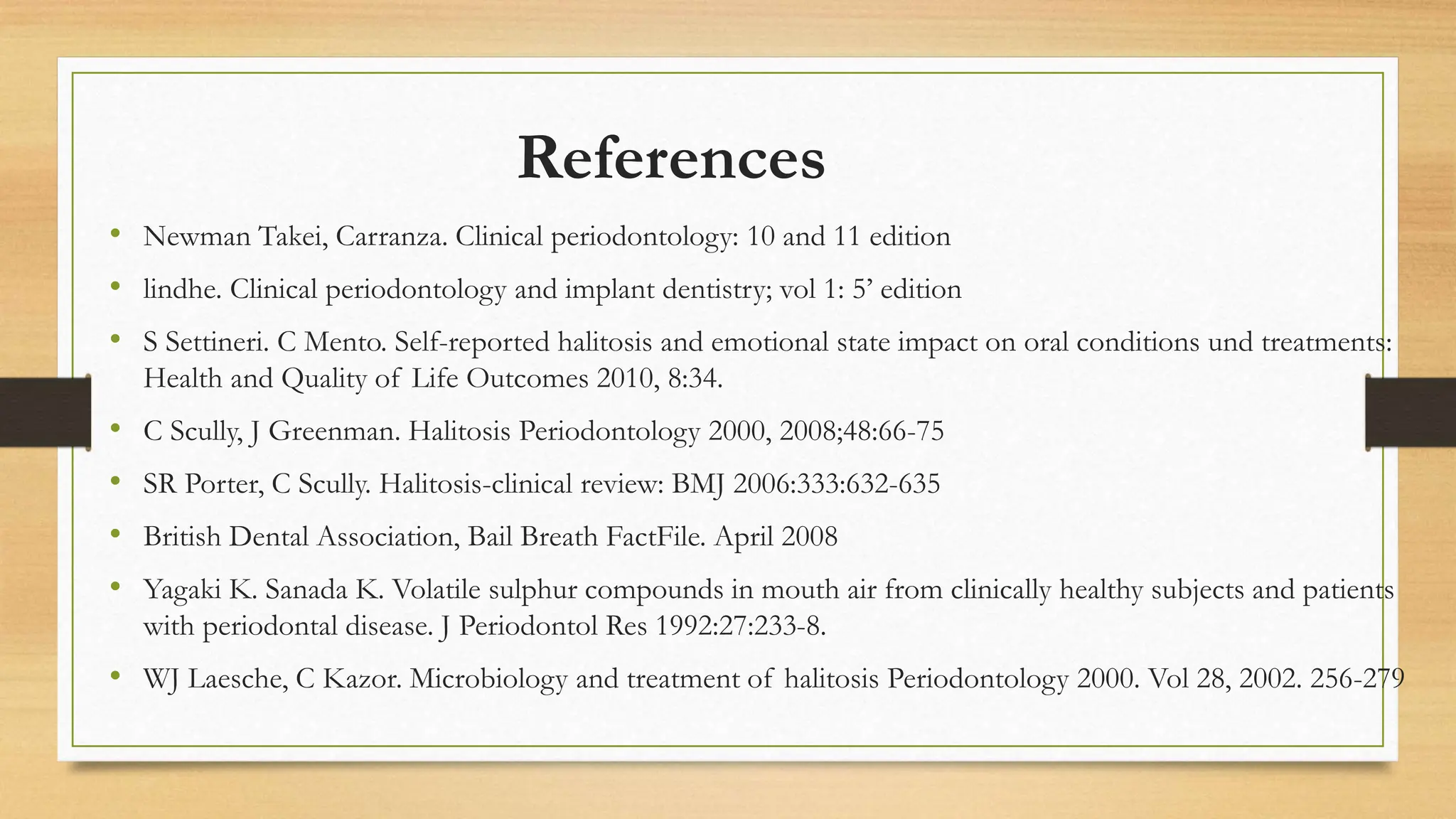 HALITOSIS_ diagnosis and management of halitosis | PPTX