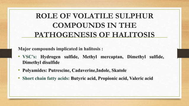 HALITOSIS_ diagnosis and management of halitosis | PPTX | Ear, Nose and ...