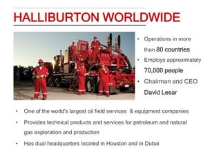 Financial Analysis of Halliburton, oil services company | PPT