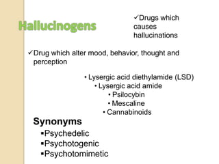 Final hallucinogens yasir raza | PPT