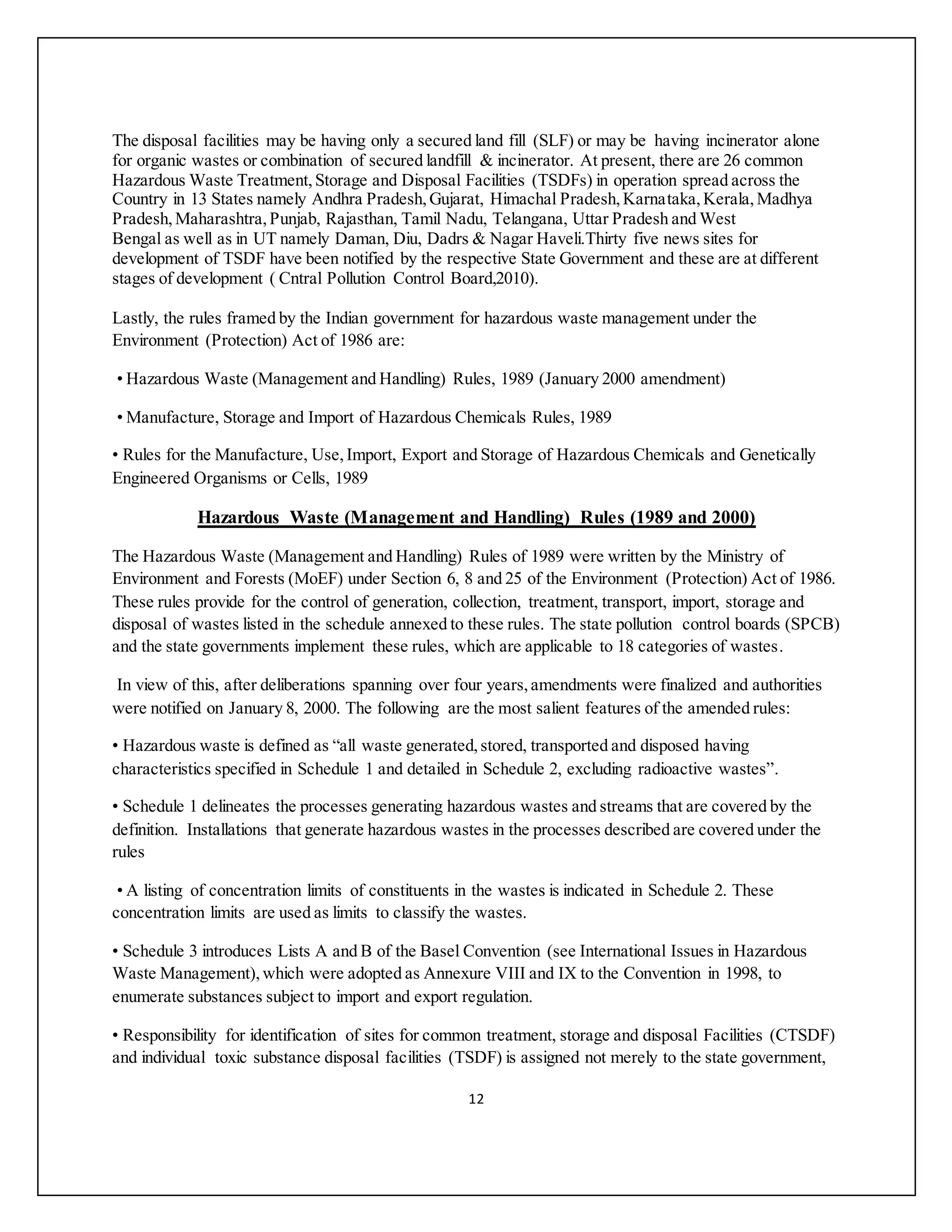hazardous waste Management | DOCX