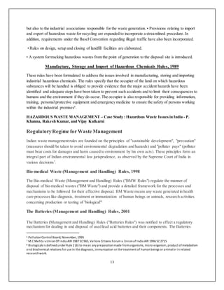 hazardous waste Management | DOCX | Environmental Services Industry | Industries