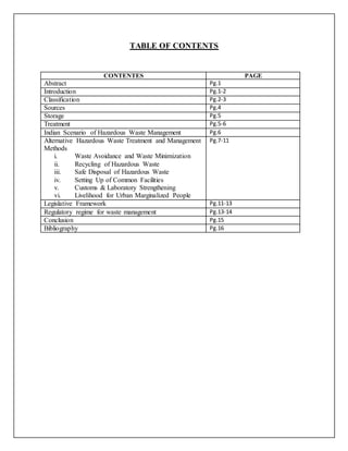 hazardous waste Management | DOCX | Environmental Services Industry ...