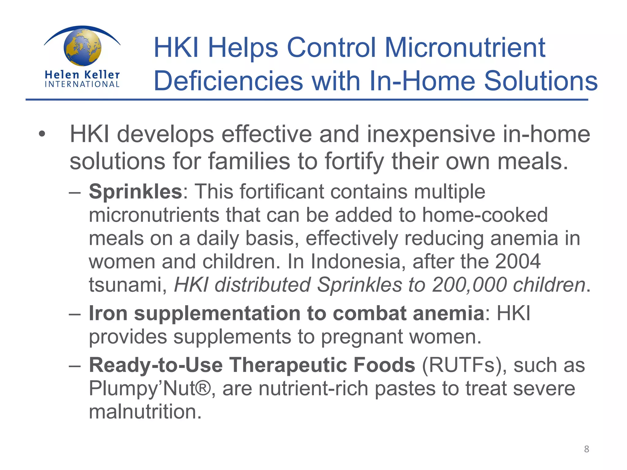 Helen Keller International: Improving Nutrition Through Food ...