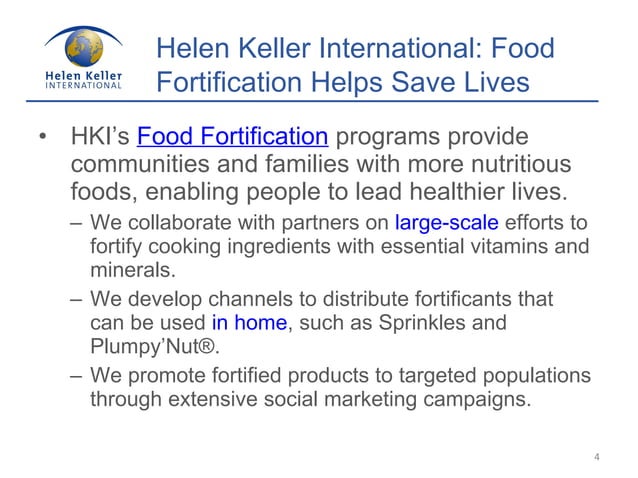 Helen Keller International: Improving Nutrition Through Food ...