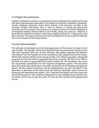 Hospital Management System SRS | PDF