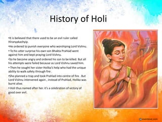Holi - Festivals of colors | PPTX