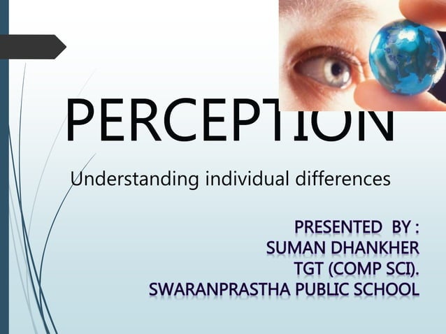 Perception | PPTX | Science