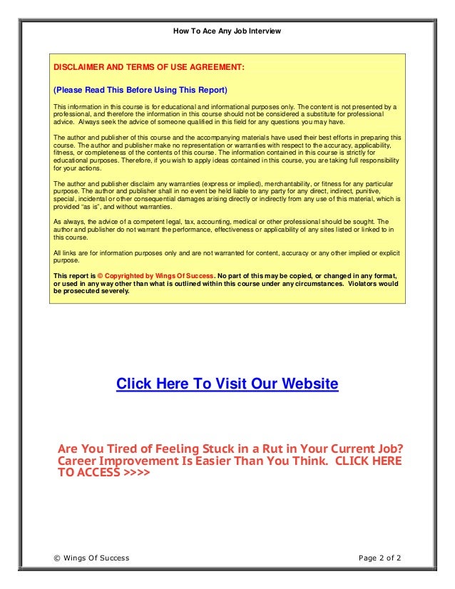 How To Ace Any Job Interview | PDF