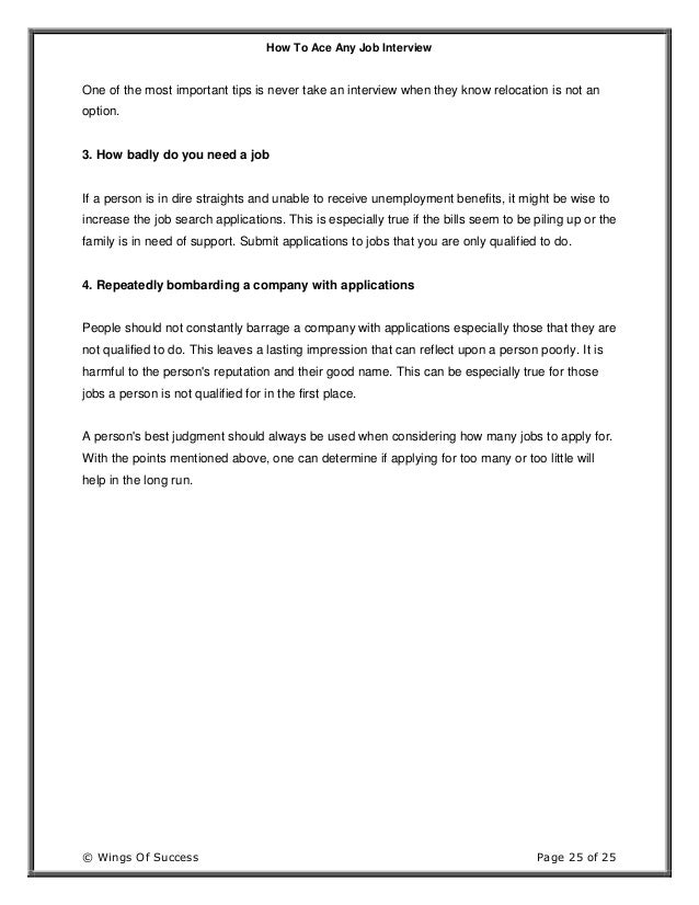 How To Ace Any Job Interview | PDF
