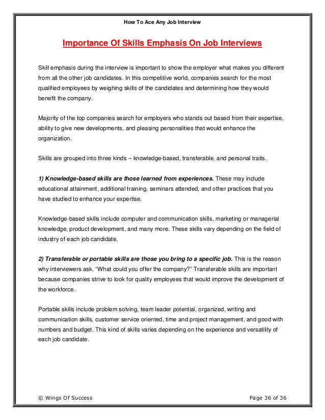 How To Ace Any Job Interview | PDF