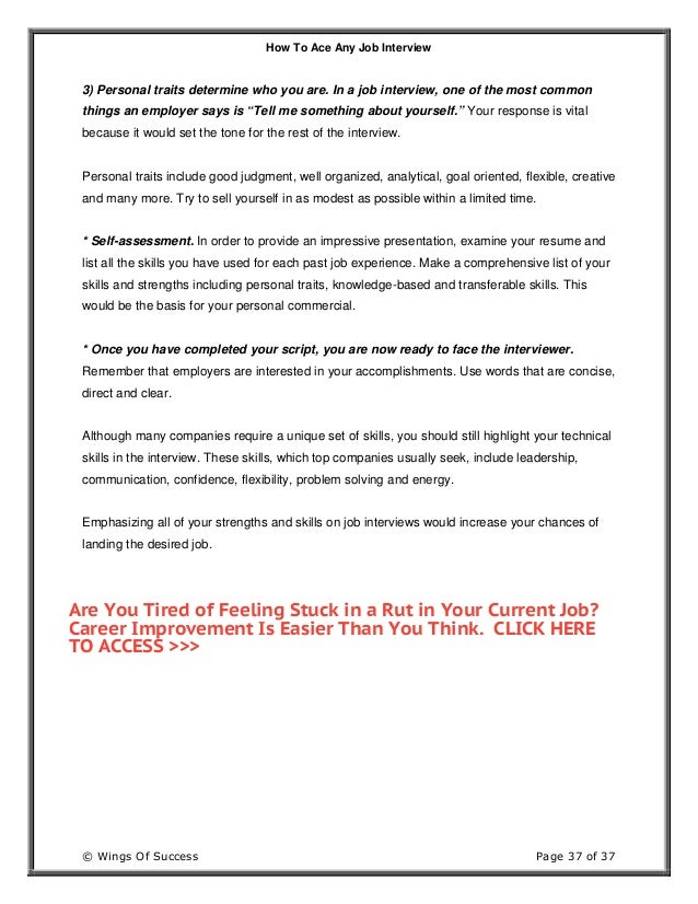 How To Ace Any Job Interview | PDF
