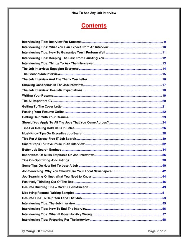 How To Ace Any Job Interview | PDF