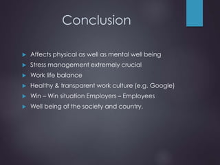 Importance of a Stress Free Envioronment | PPTX