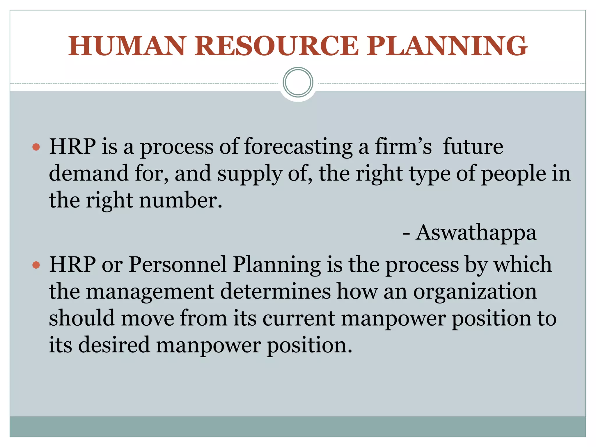 Humar Resource Planning | PPT
