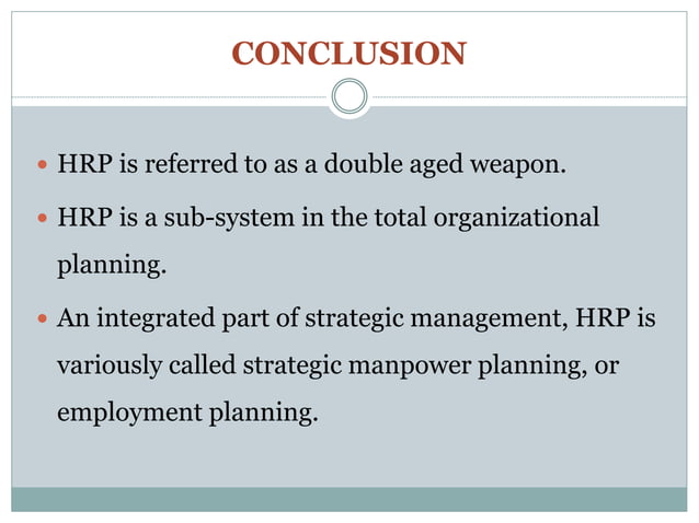 Humar Resource Planning | PPT