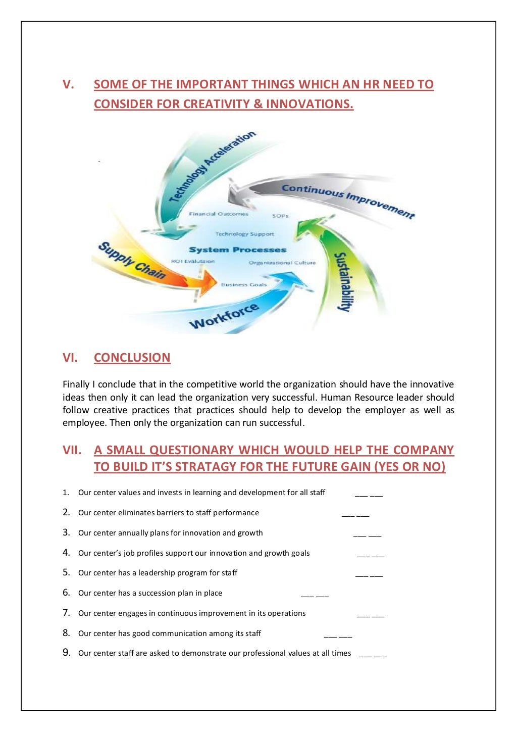 CREATIVITY & INNOVATION IN MANUFACTURING