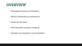 FINAL Hydration Principles_ Intake, Absorption, Distribution ...