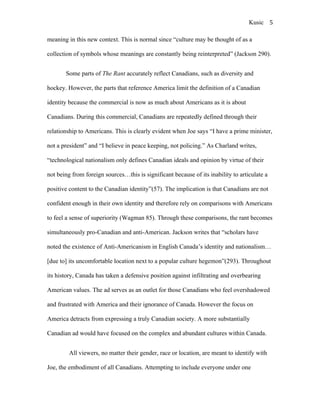 I Am Canadian Analysis | PDF