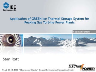 Ice Slurry TES for Turbine Inlet Cooling | PPT