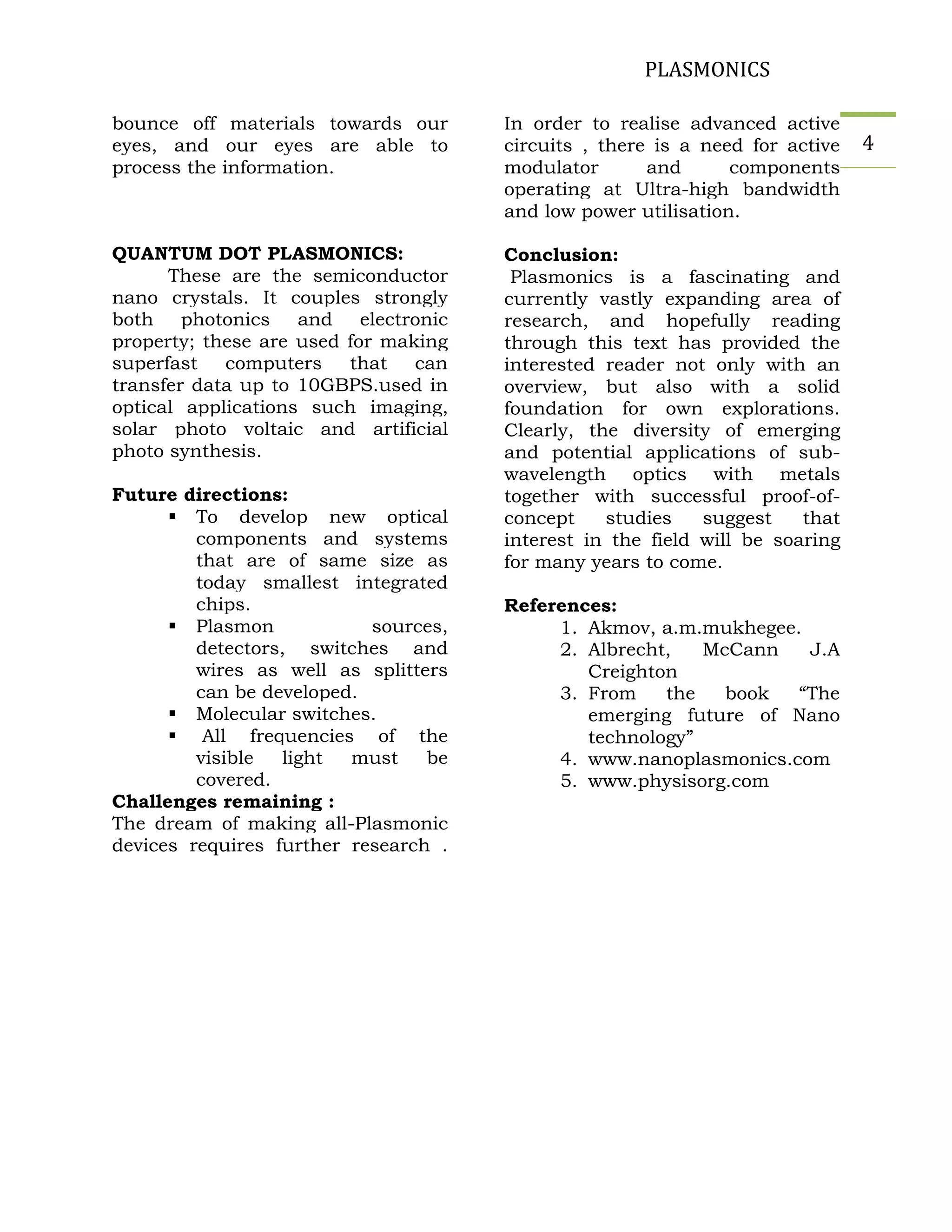 plasmonics pdf | DOCX