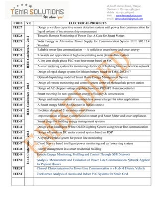 Final ieee 2012 embedded list | PDF